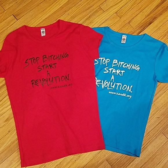 American Apparel | Tops | New Stop Bitching Start A Revolution Zendik Tee | Poshmark
